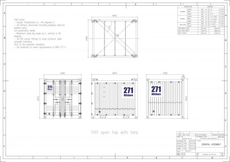 10FT OPEN TOP CONTAINER - 271 Containers
